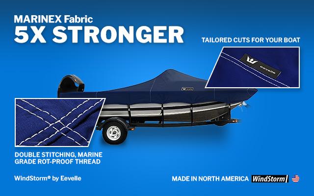 Boat Covers for ALUMINUM FISHING - Walk Thru Windshield